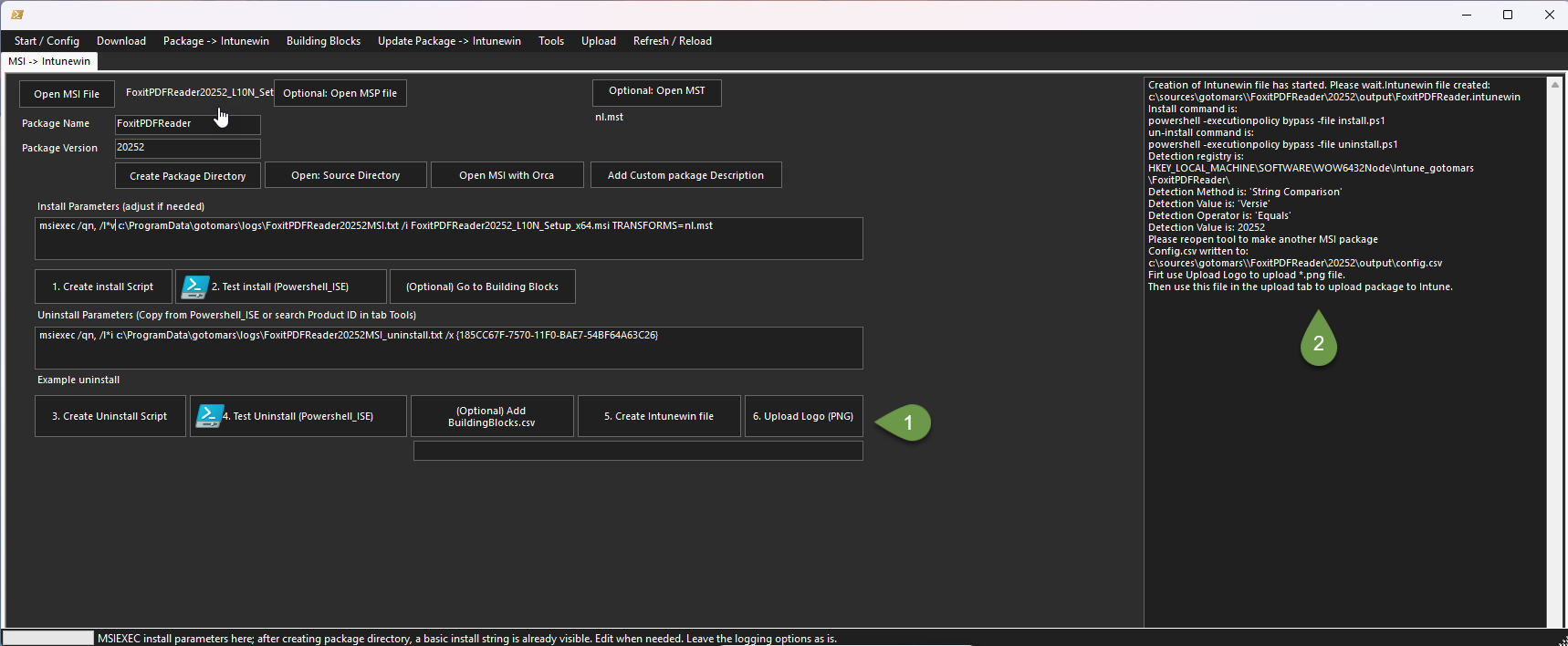 Package MSI - Example Foxit Reader + Language MST - IntunePrepTool.com