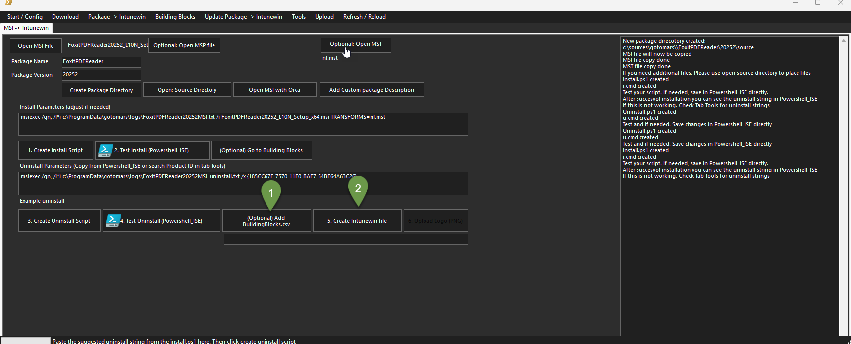 Package MSI - Example Foxit Reader + Language MST - IntunePrepTool.com